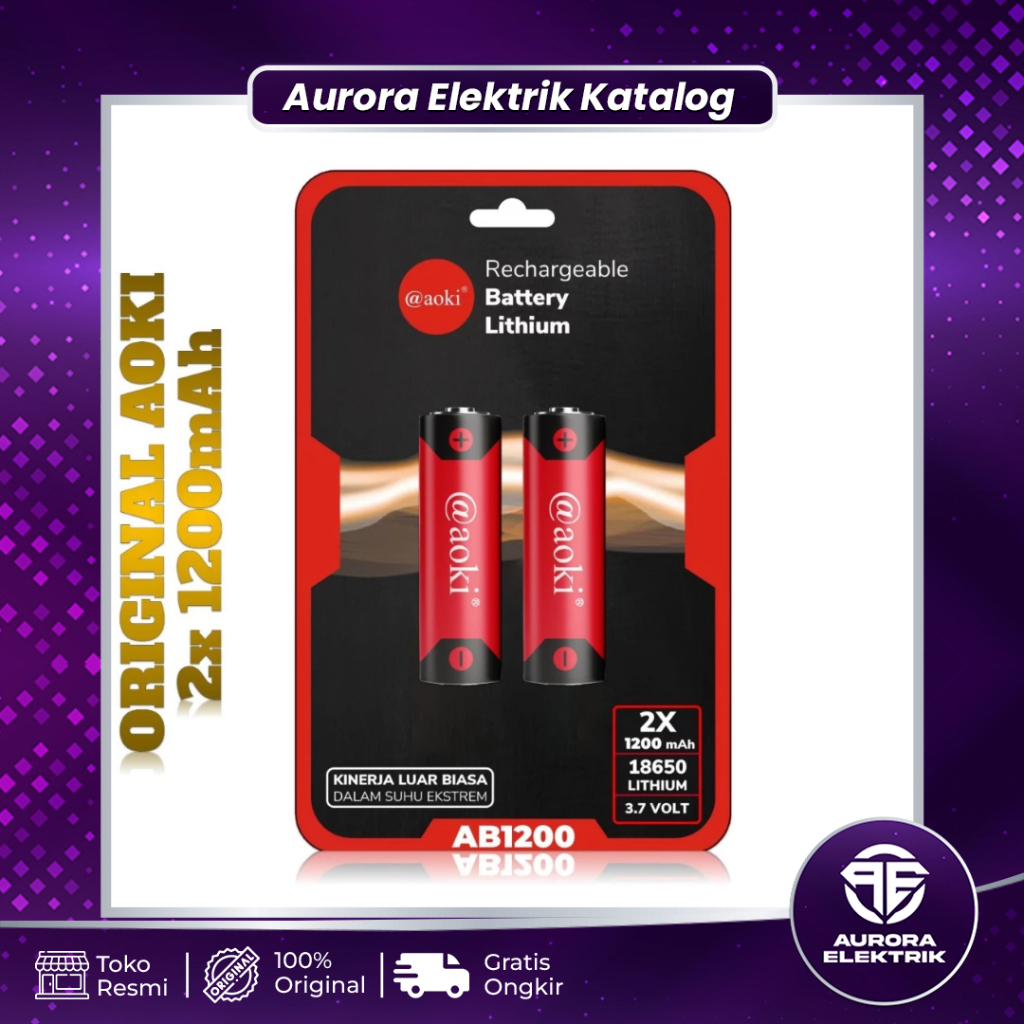 Jual Batre / Baterai Lithium Rechargeable AOKI | Shopee Indonesia