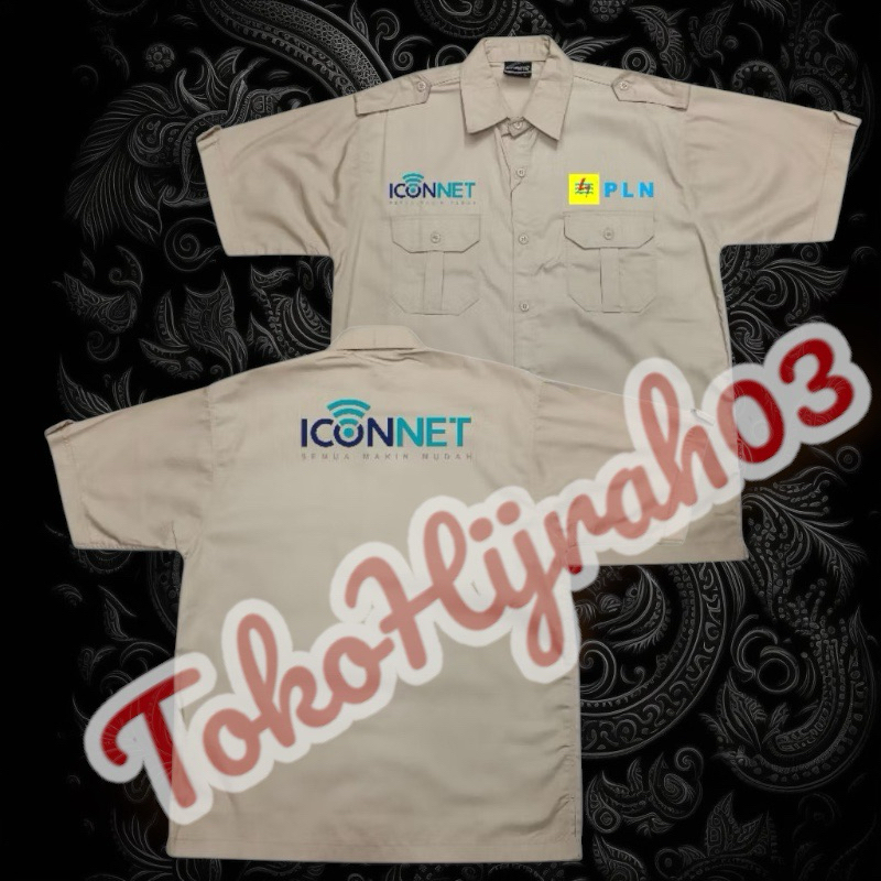 Jual KEMEJA ICONNET PLN UKURAN BIG SIZE KEMEJA PDL ICONNET PLN KEMEJA ...