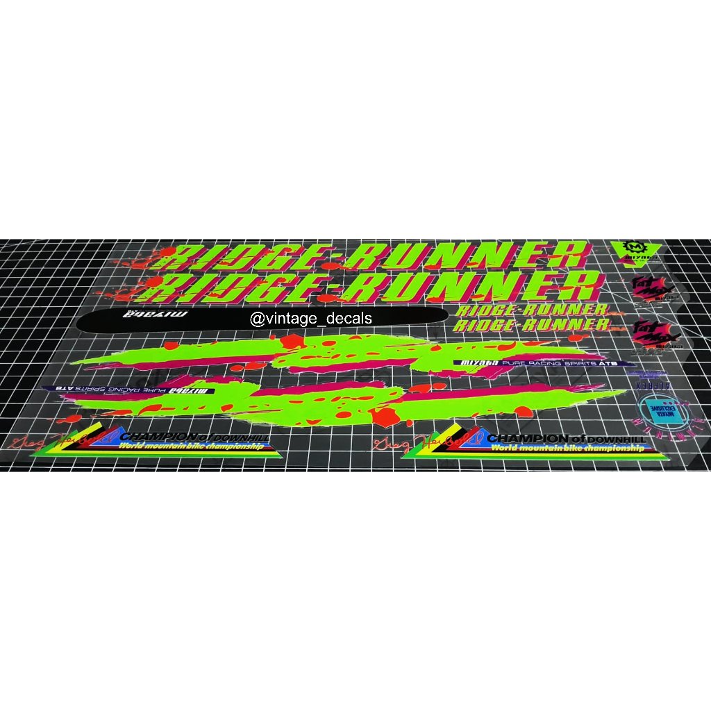 Jual decals rep[lacement miyata Ridge Runner World championship ...