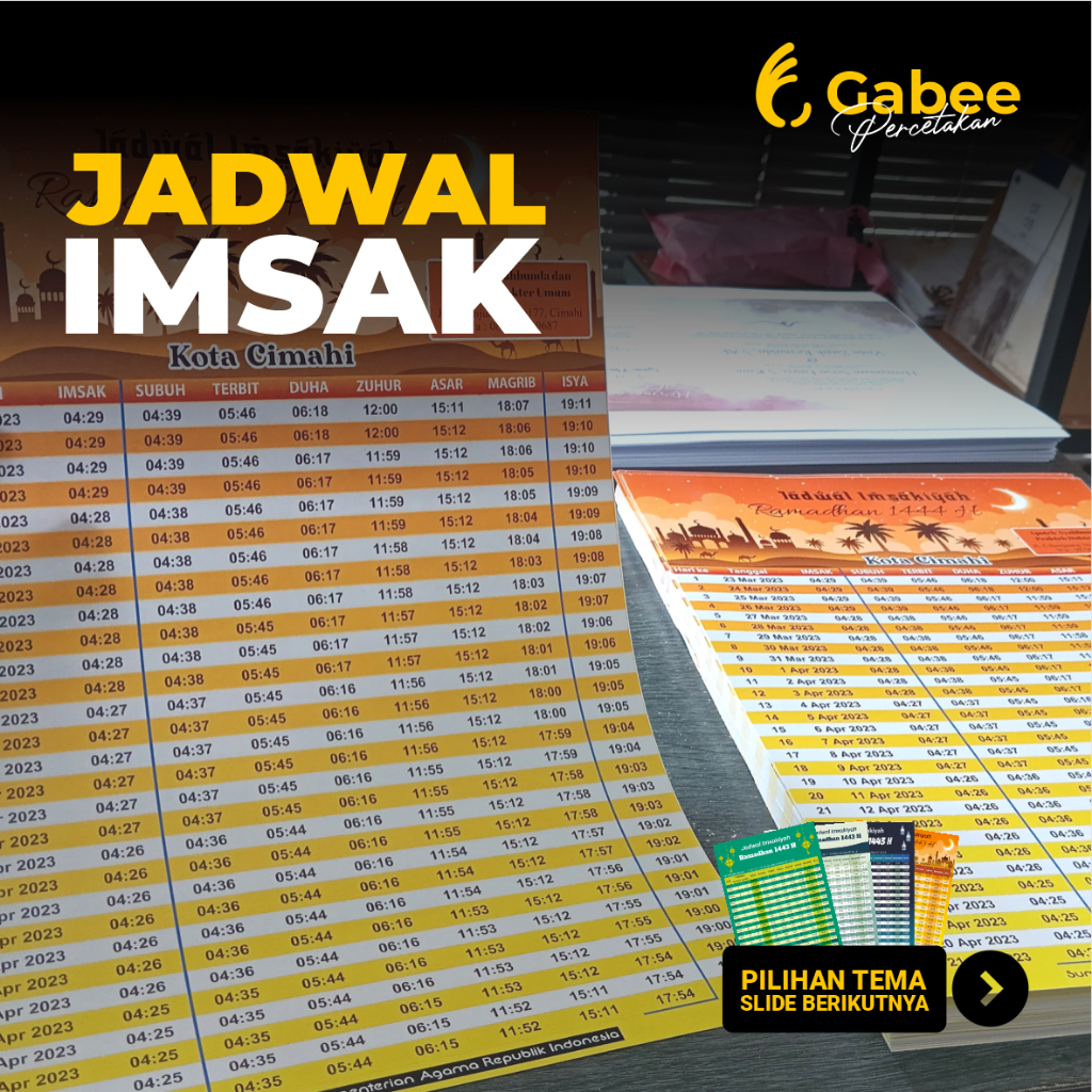 Jual Jadwal Imsak Ramadhan | Shopee Indonesia