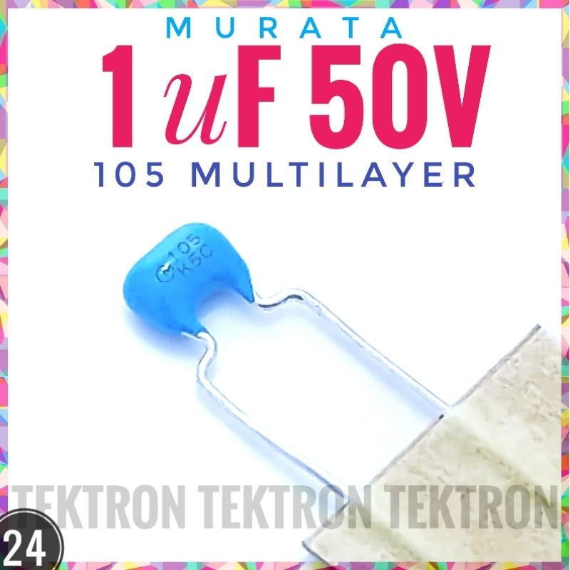 Jual MURATA 1uF 50V Monocap Multilayer MLCC 105 Ceramic Keramik Asli Japan ORI | Shopee Indonesia