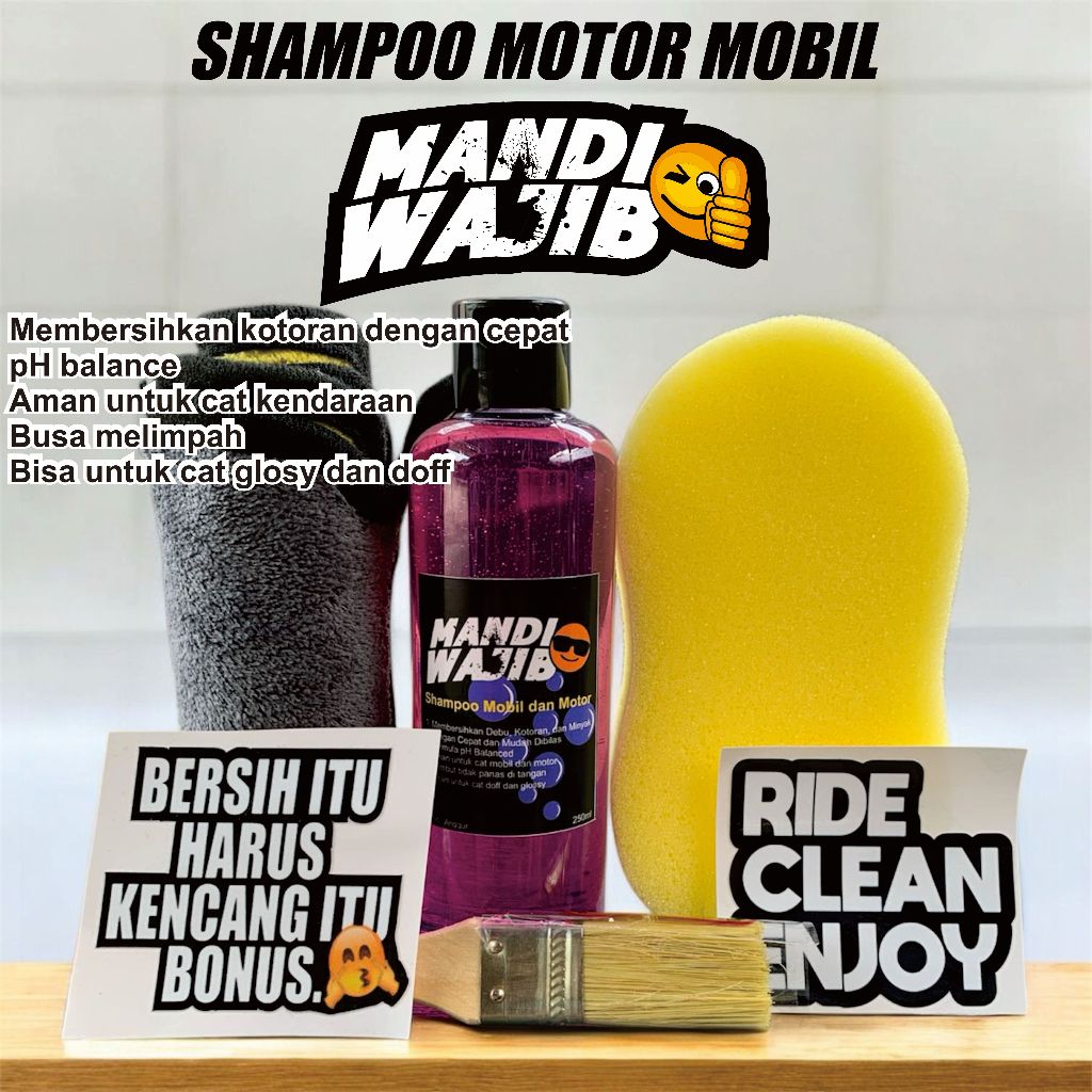 Jual PAKET CUCI MOTOR/MOBIL SHAMPOO WAX MANDI WAJIB SAMPO MOTOR DAN ...