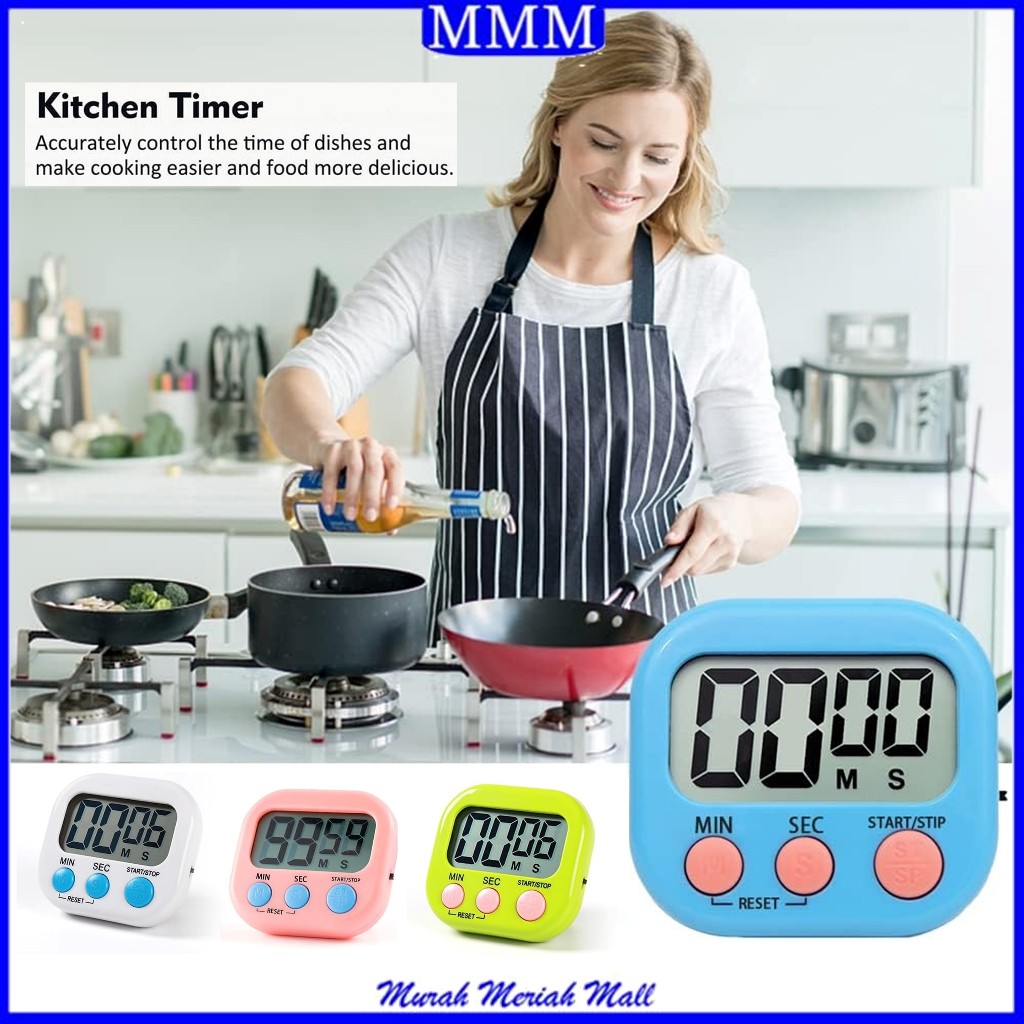 Jual MMM Timer Digital Dapur High Precision Magnetic Stopwatch Alarm ...