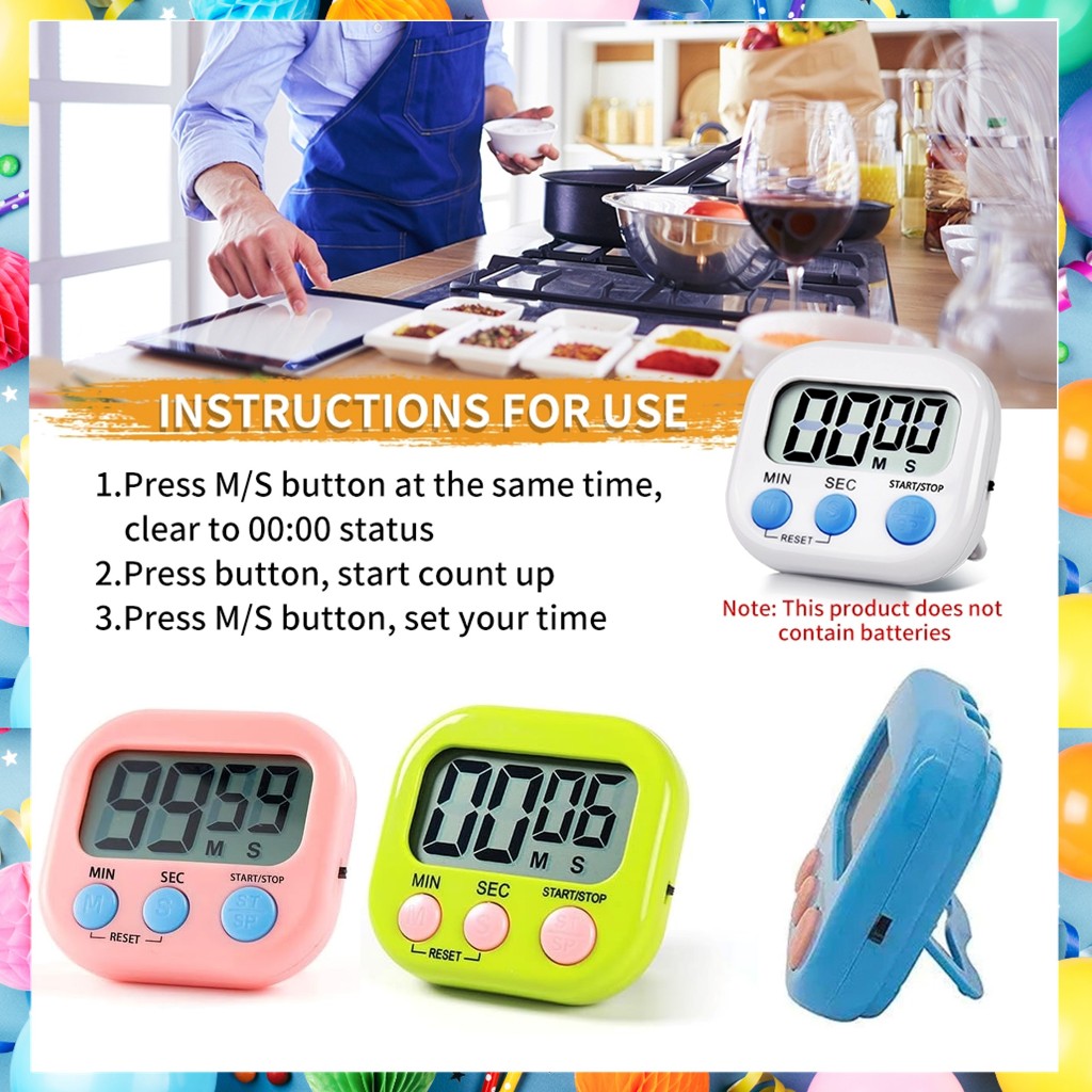 Jual DP Timer Digital Kitchen LCD Timer Digital Stopwatch Dapur High Precision Magnetic ...