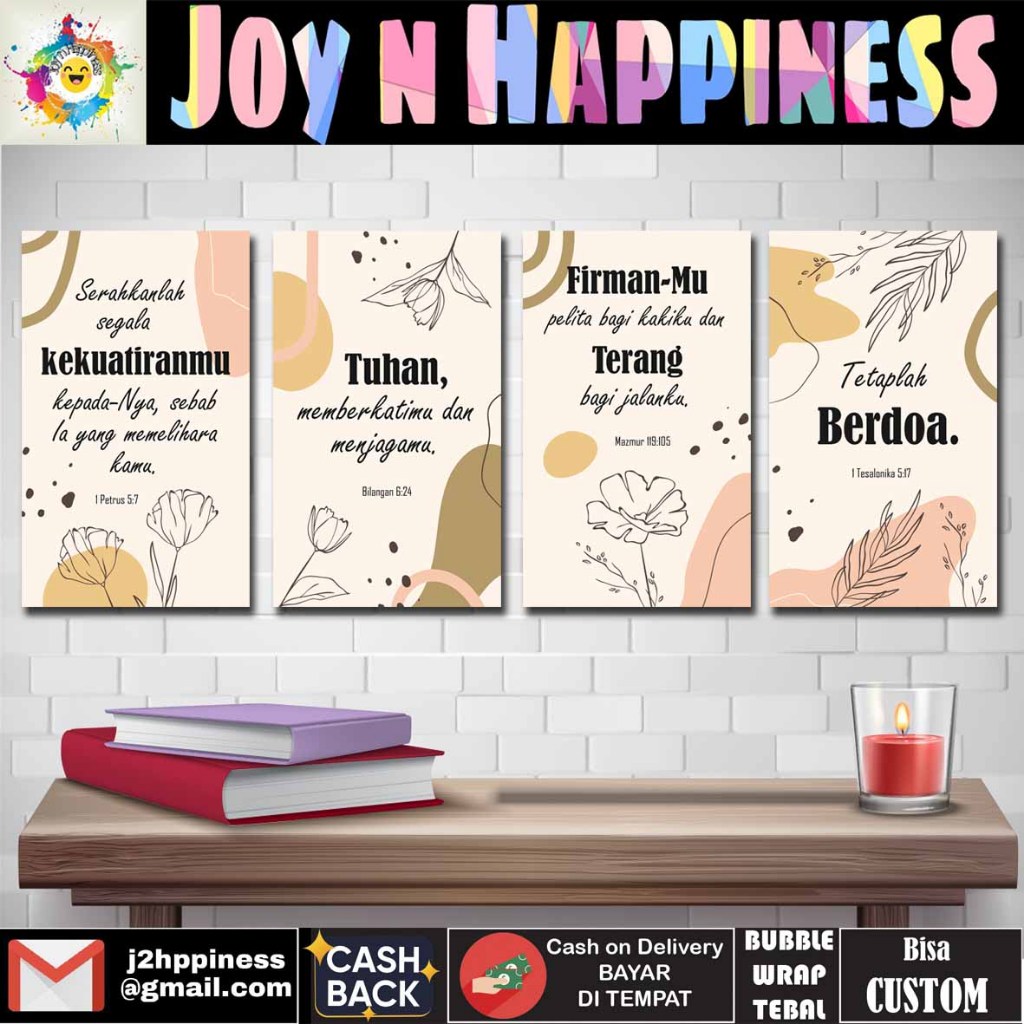 Jual Hiasan Dekorasi Dinding Suvenir Firman Tuhan Ayat Alkitab Kristen ...