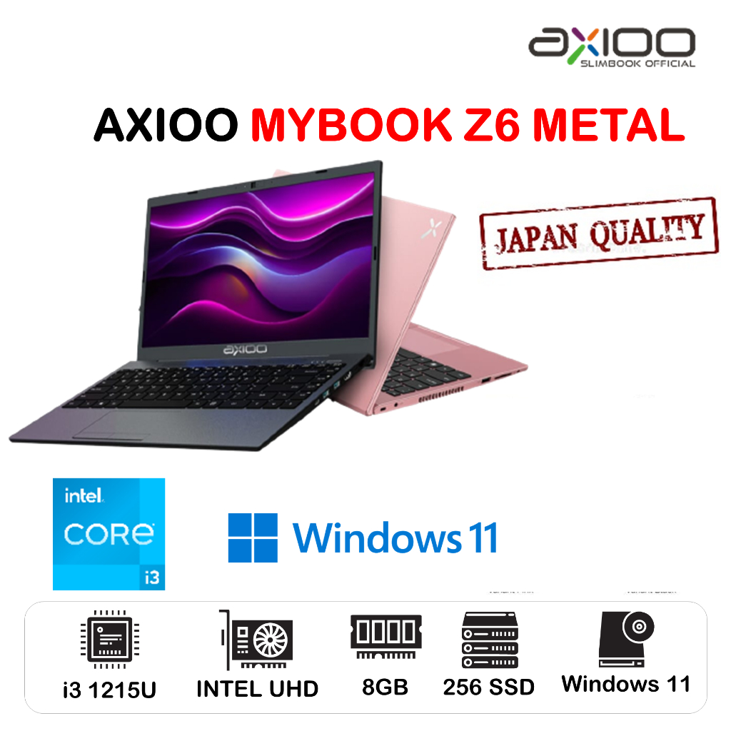Jual LAPTOP AXIOO MYBOOK Z6 METAL i3 1215U 8GB 256SSD W11 14FHD Resmi | Shopee Indonesia