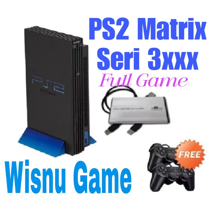 Jual Console PS2 Fat Sony PlayStation 2 Fat Seri 3XXX Matrix HDD 120GB ...