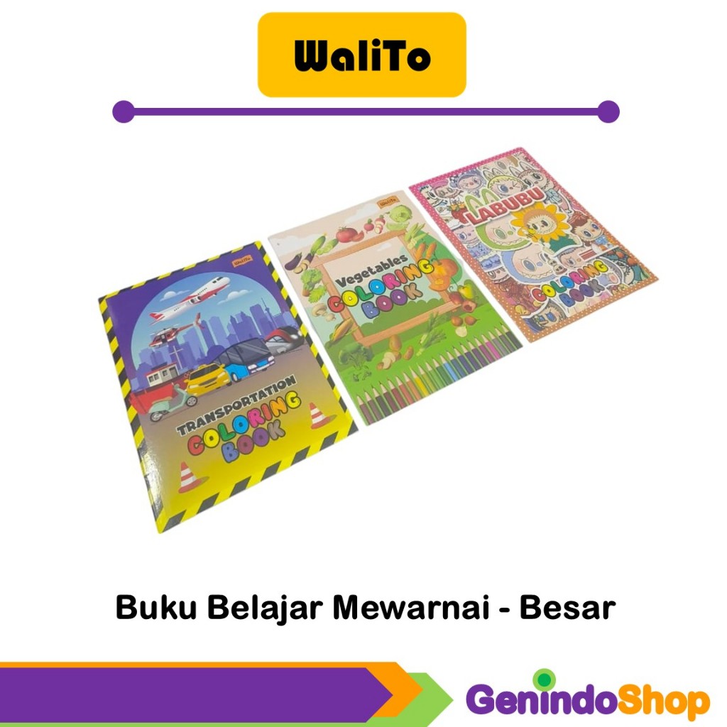 Jual Buku Belajar Mewarnai / Drawing Coloring Book Walito - Besar ...