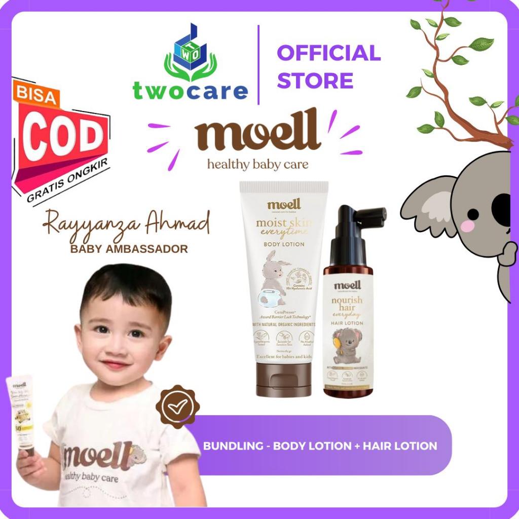 Jual Moell Bundling Moist Skin Everytime Body Lotion 185gr & Hair ...
