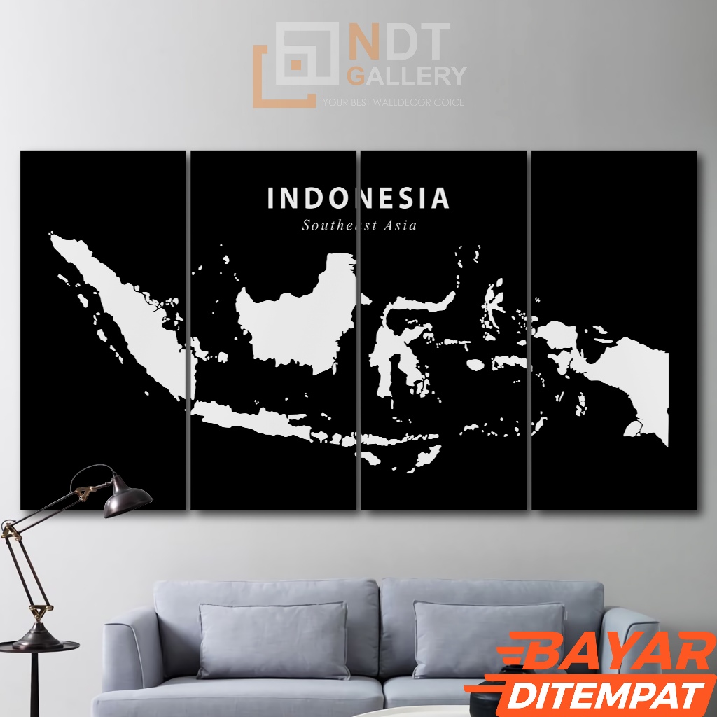 Jual NDT[15X30]4Pcs Hiasan Dinding Map Peta Indonesia Pajangan Puzzle ...