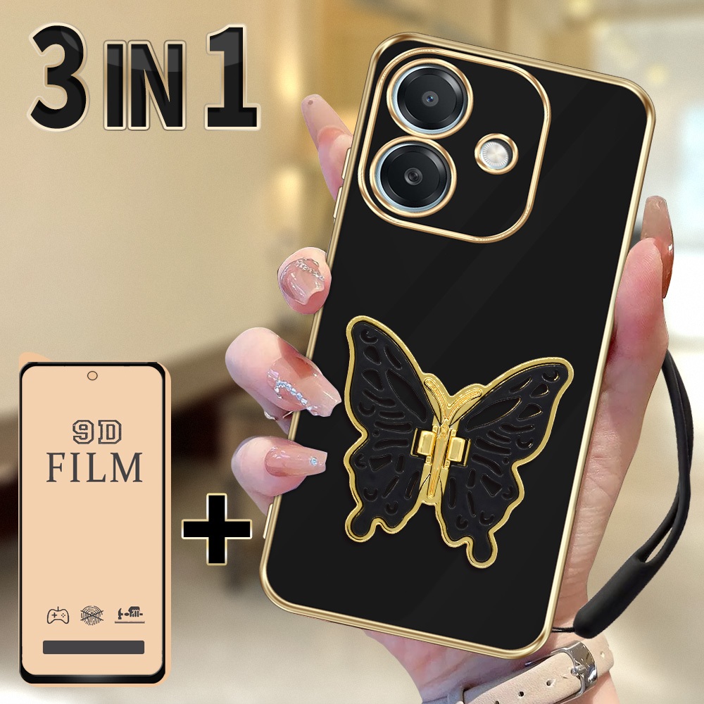 Jual 3 in 1 Aesthetic Casing untuk OPPO A3 A3x 4G A40 CPH2641 CPH2669 ...