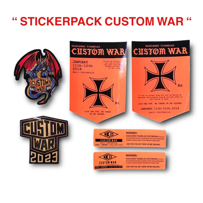 Jual Stickerpack Custom War 2019/2023 Motorcycle Kalcer | Chopper ...
