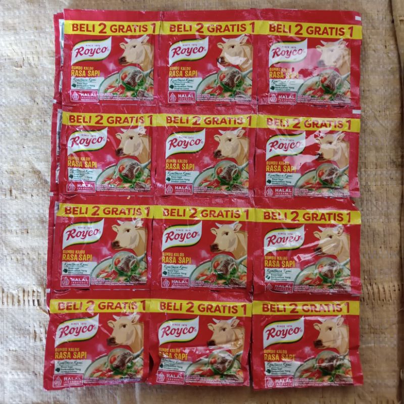 Jual (3 Renceng 36 Sachet) Royco Bumbu Penyedap Rasa Ayam / Sapi 8gr ...