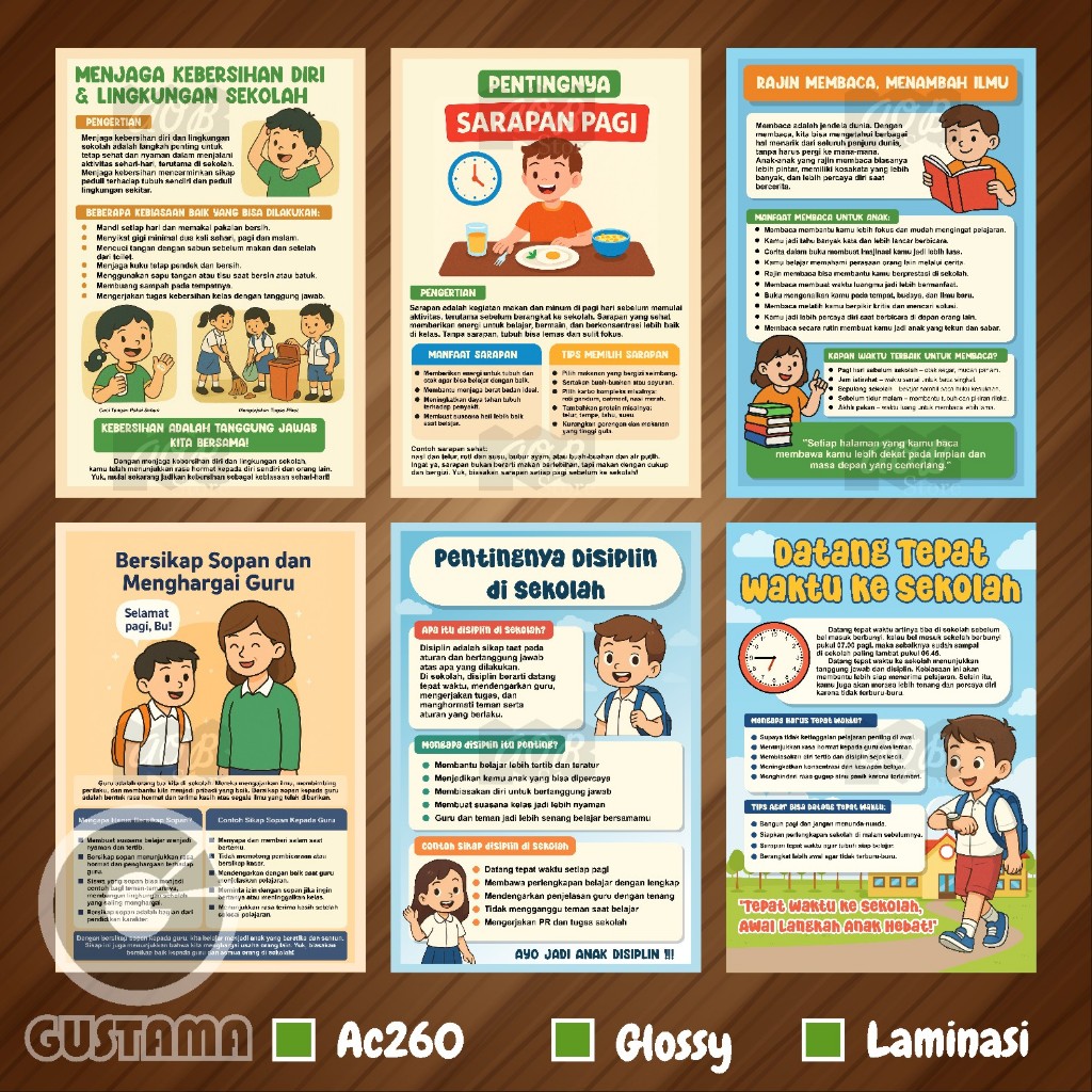 Jual Poster Literasi Anak Sekolah Dasar, Poster Edukasi Anak SD ...