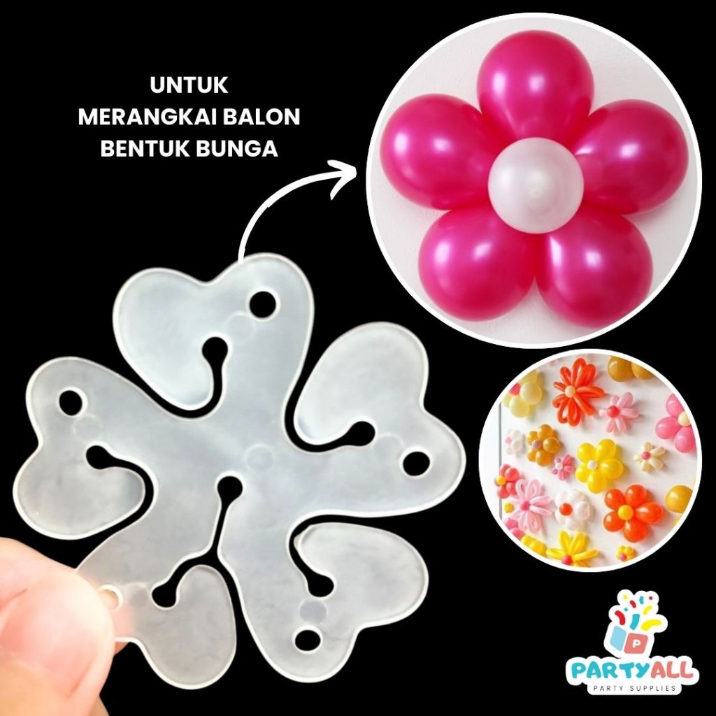 Jual Klip Balon Bunga / Pengait Balon Bunga / Flower Klip Balon Anulus ...