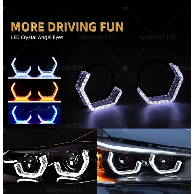 Jual Shroud 5D Crystal I8 V 30 3 inch cover biled Hexagon bmw sport ...