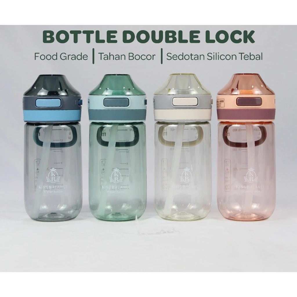 Jual BOTOL AIR MINUM 500ML DOUBLE LOCK | AIR MINUM ANAK SEKOLAH ...