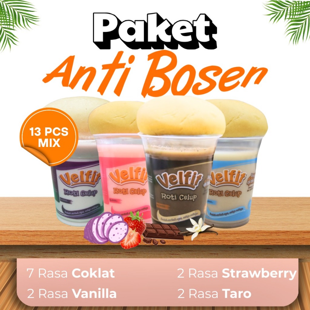 Jual 13 mix rasa velfit roti celup | Shopee Indonesia