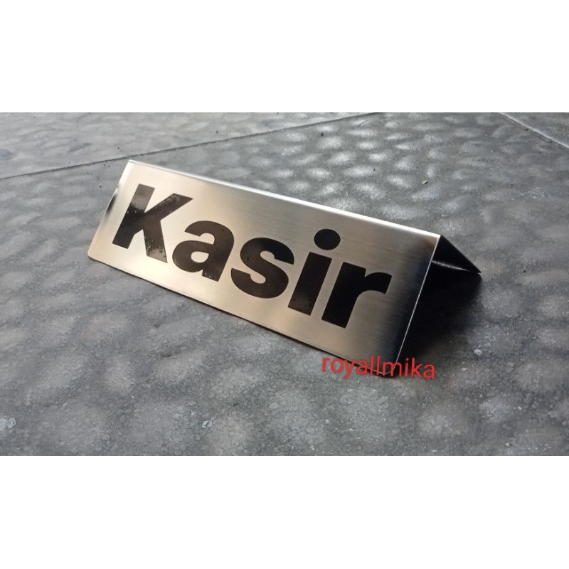 Jual RESEPSIONIS | KASIR | CLOSED TABLE SIGN STAINLESS/PAPAN NAMA MEJA ...