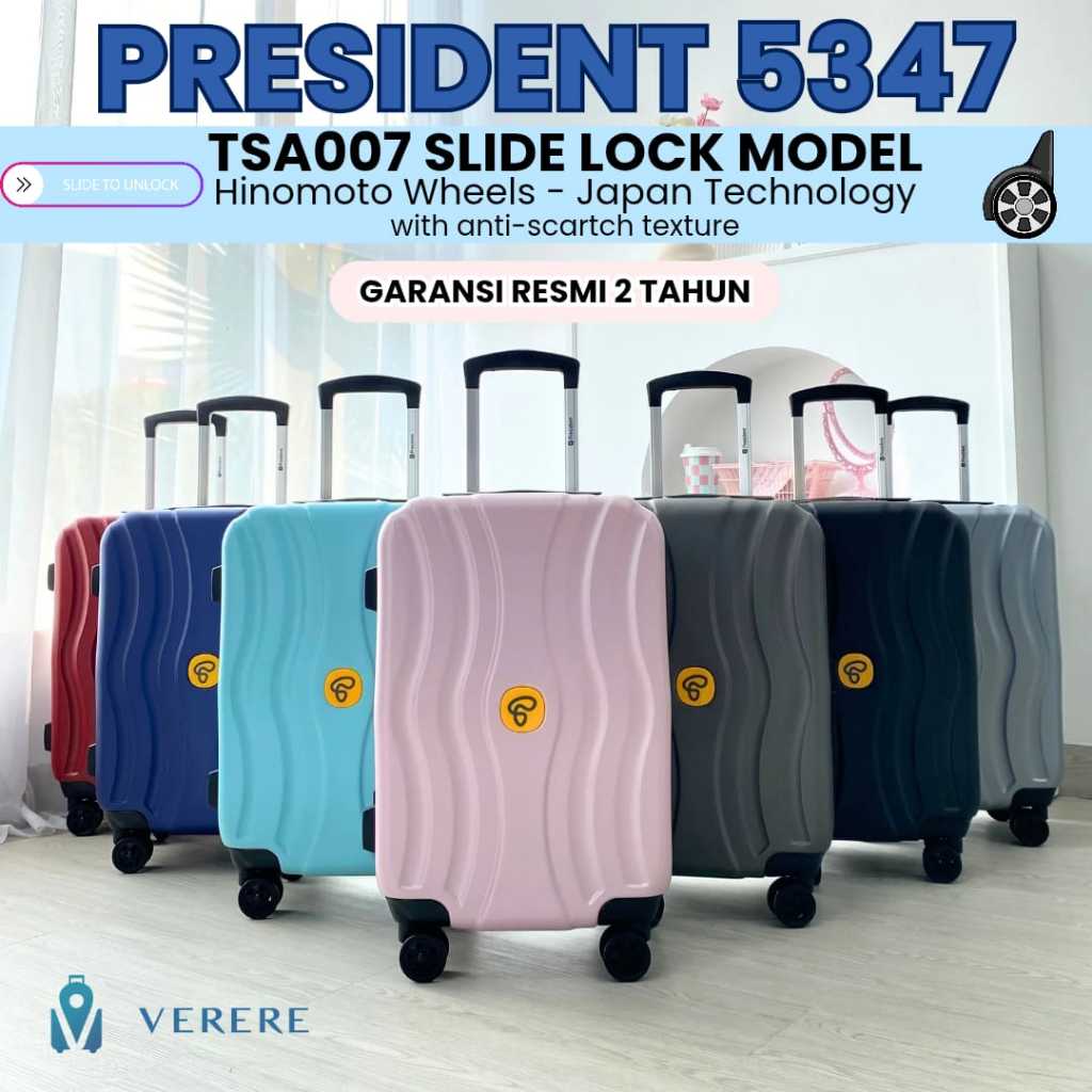Jual Koper President Original Series 5347 20 Inch Size Cabin TSA Lock ...