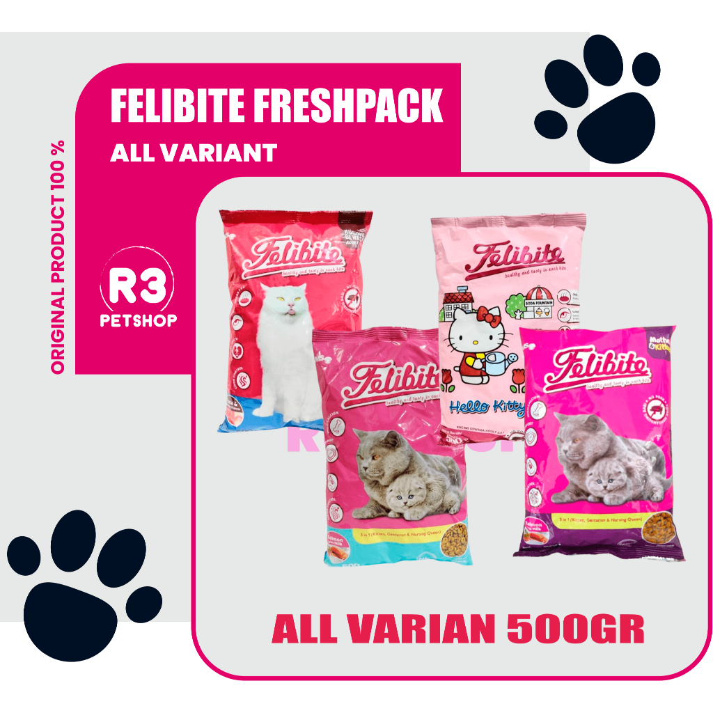 Jual Makanan Kucing FELIBITE 500GR All Varian Freshpack - Dry Food ...