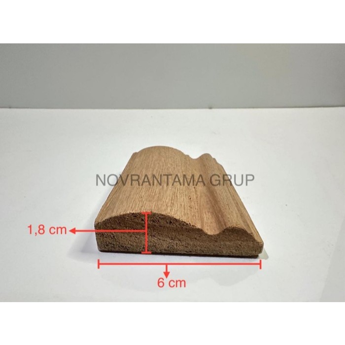 Jual Lis Profil Kayu Meranti AR 68B (6x1,8cm) / Lis Kayu Moulding ...