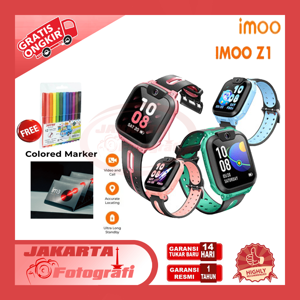 Jual IMOO Wathphone Z1 Waterproof HD Camera Video Call Smartwatch Jam ...