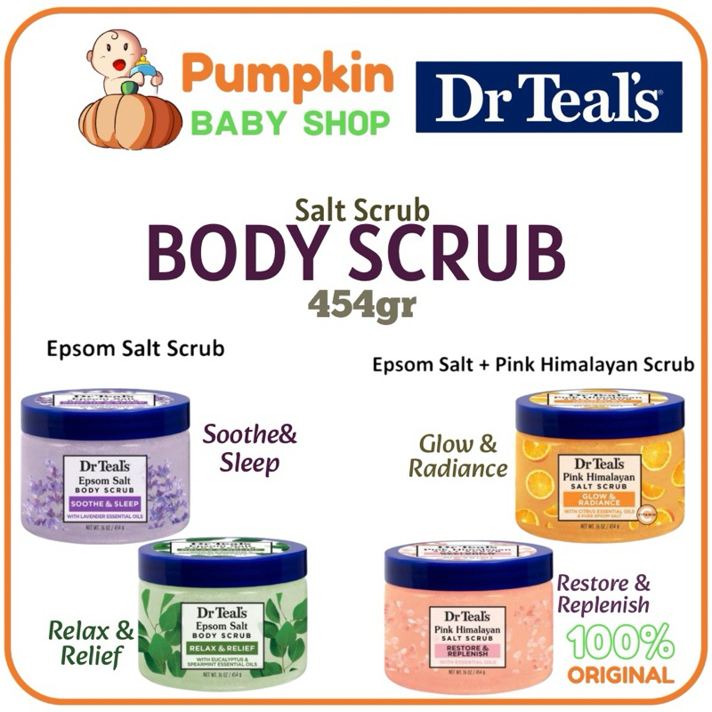 Jual Dr Teals Epsom Salt Body Scrub - DrTeals Body Scrub 454gr | Shopee Indonesia