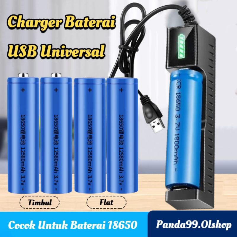 Jual Charger Baterai USB Cas Batre 18650 Senter Multifungsi Alat Casan ...
