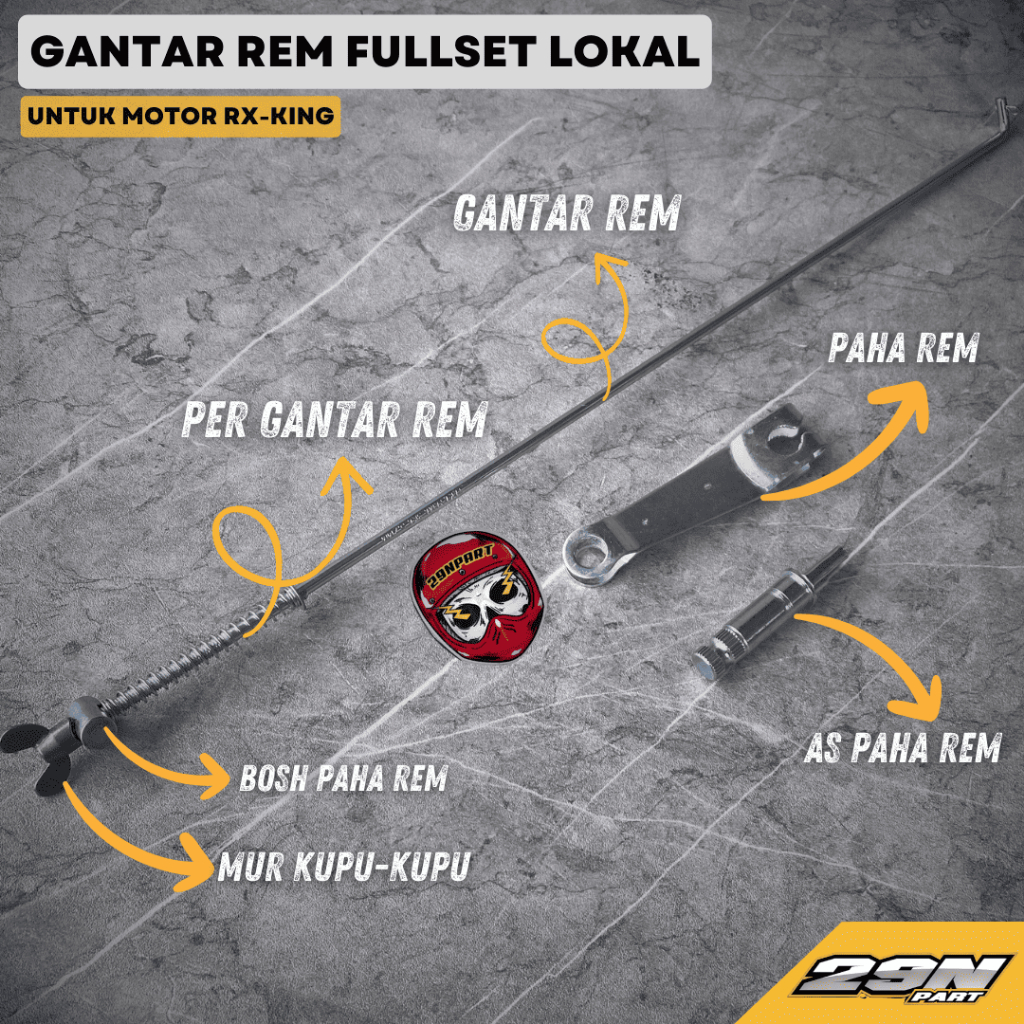 Jual Gantar Kawat Rem Tiang Rem RX KING RXKING Belakang Set CKD | Shopee Indonesia