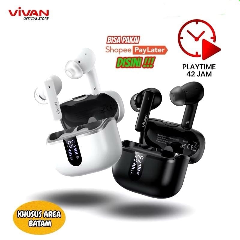 Jual VIVAN ENC TWS LIBERTY T100E WITH POWERFULL BASS DIGITAL GARANSI ...