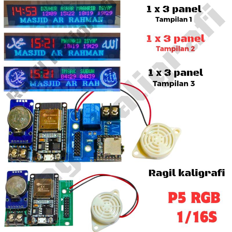 Jual Kontroler jws p5 RGB scan 1/16S ukuran 1x3 panel - controller jam ...
