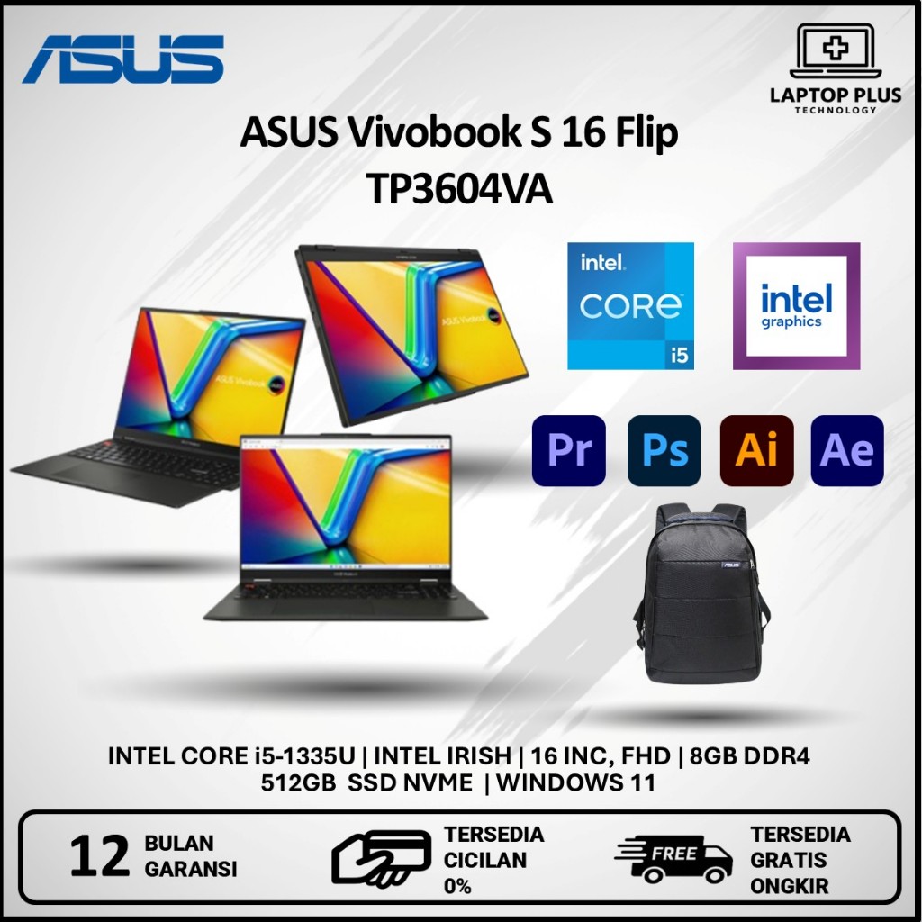 Jual ASUS Vivobook S 16 Flip TP3604VA | Intel Core i5-1335U | 8GB RAM ...