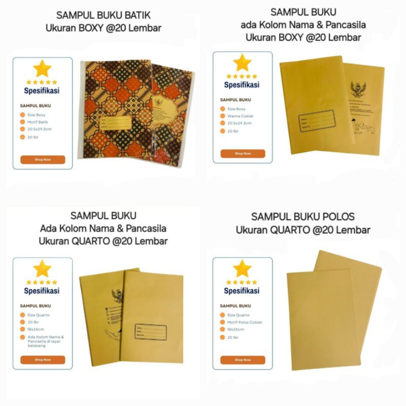 Jual Sampul Buku Kertas Ukuran Quarto dan Boxy | Ukuran Buku Biasa Dan ...