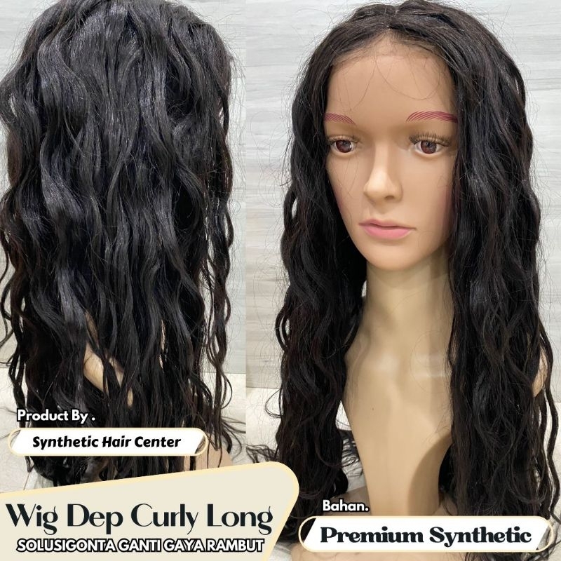 Jual SHC Hair Wig Kriting Gelombang Lace Belah Tengah Warna Coklat ...