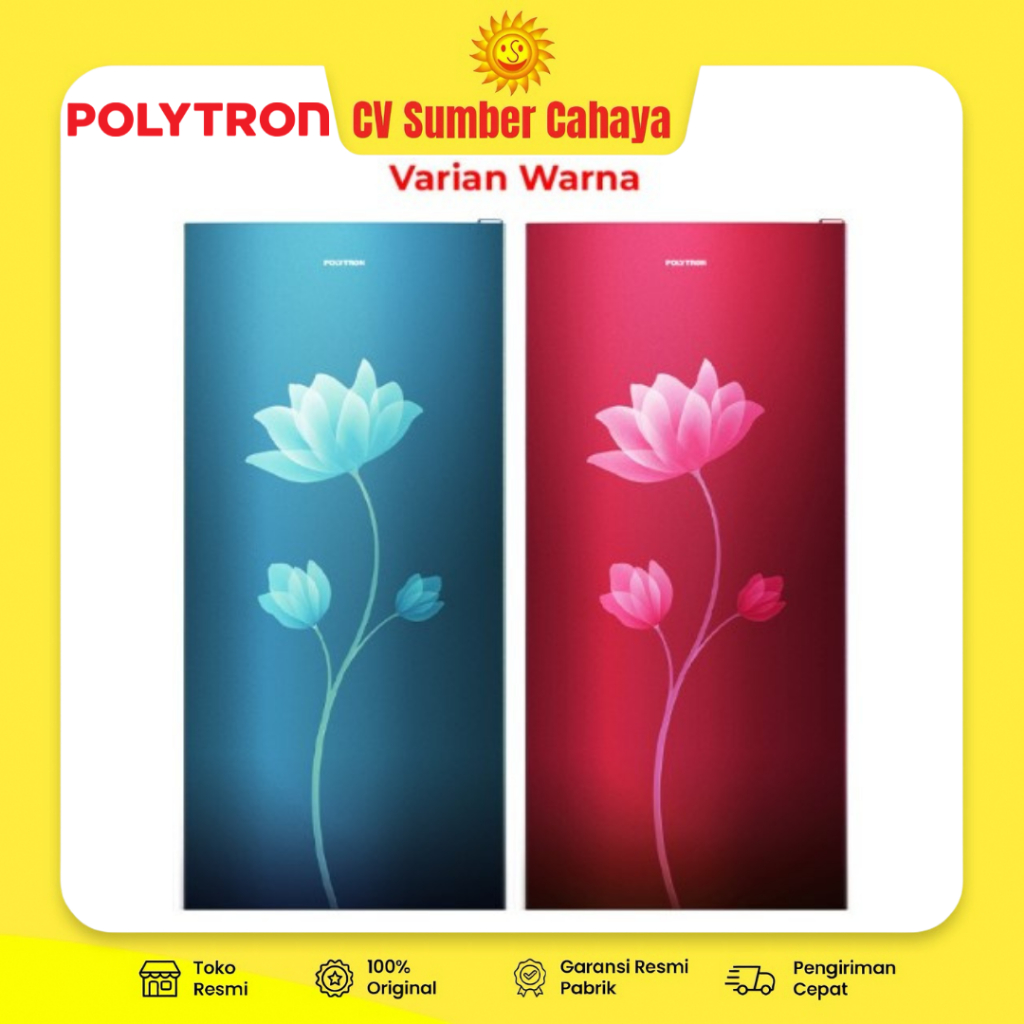 Jual Polytron Kulkas 1 Pintu 170Liter PRB-179 Rak Tempered Glass Flower ...