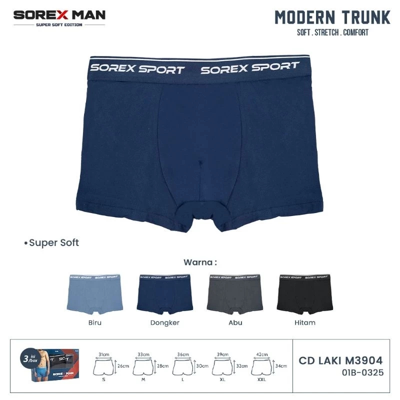 Jual (1biji) Cd Pria Sorex M 3904 Boxer | Cd Cowok Dewasa |jx | Shopee ...
