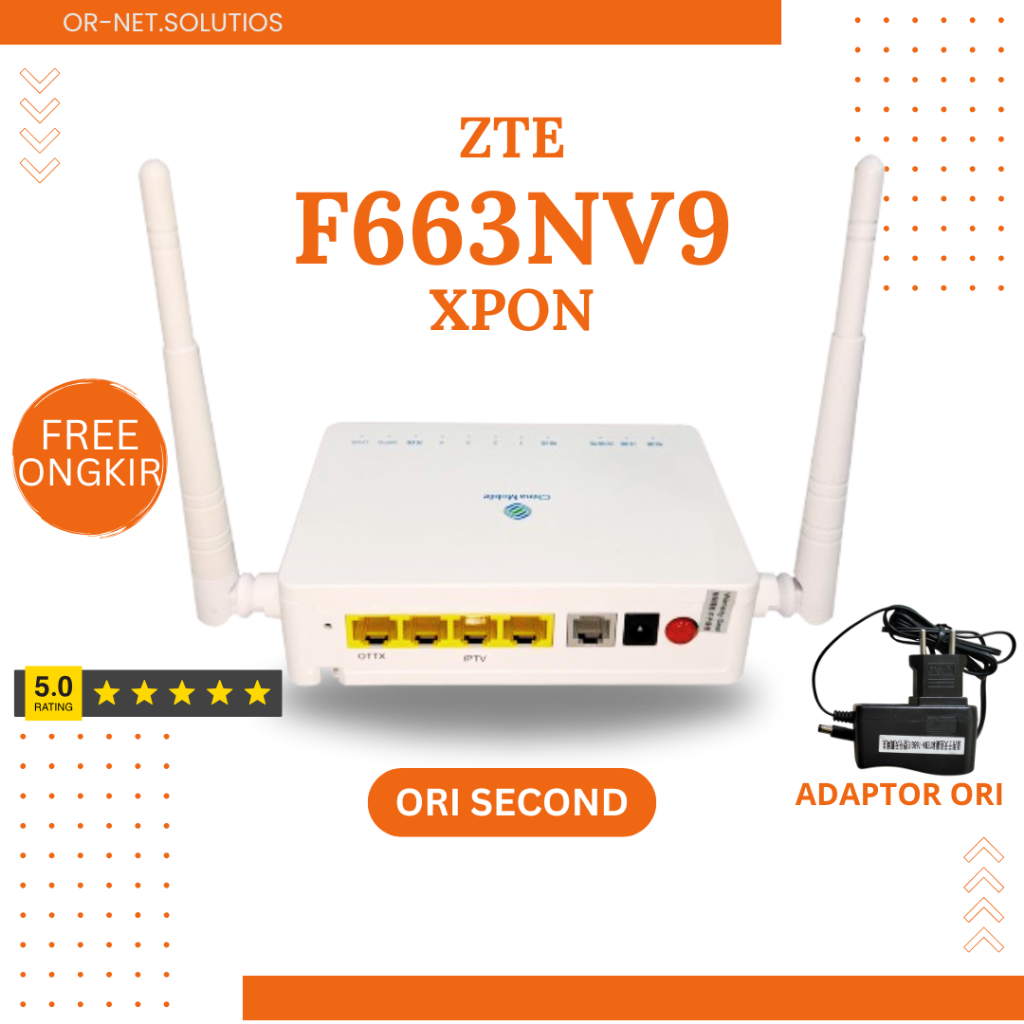 Jual [Free Ongkir] Modem ZTE F663NV9 Ori Bukan Refturbished atau Renew ...