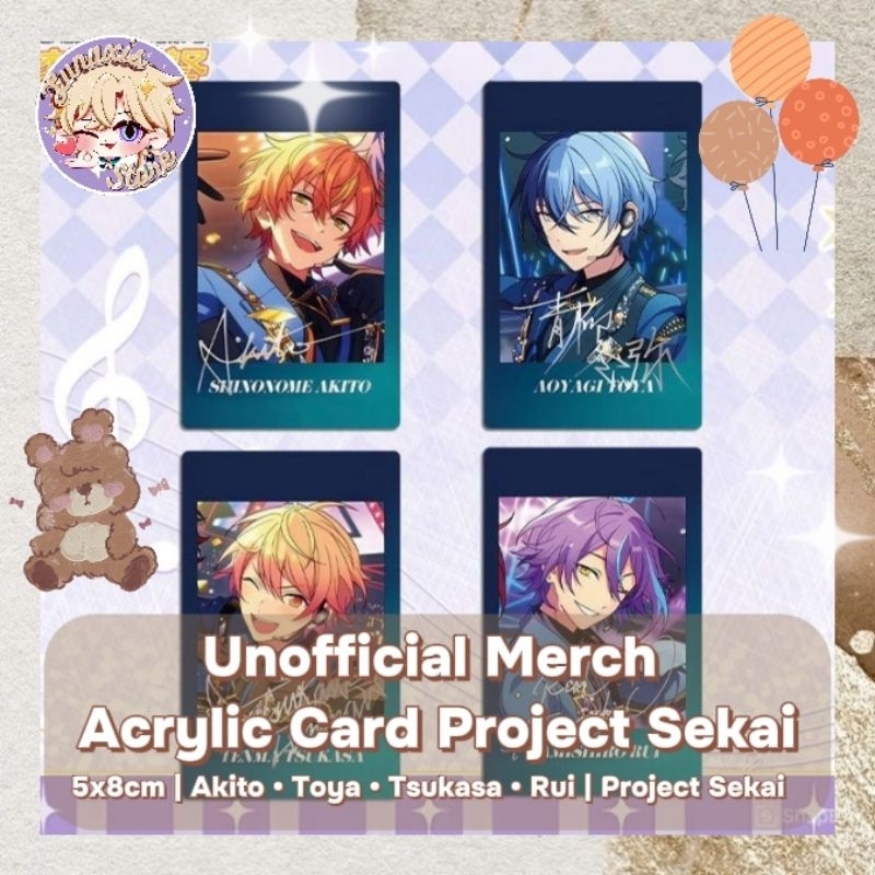 Jual Unofficial Merch Kartu Akrilik Project Sekai Tsukasa Rui Toya ...