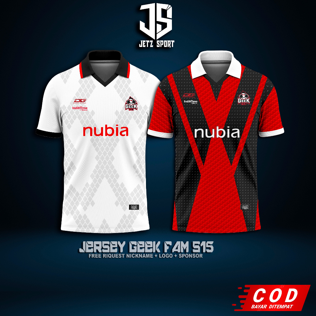 Jual JERSEY KAOS BAJU GEEK FAM ESPORT S15 HOME AWAY TERBARU 2025 FREE NICKNAME | Shopee Indonesia