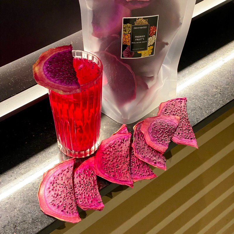 Jual Buah Naga Kering Dried Dragon 100 gram Dried Dragon slice Buah Naga Merah Kering Infuse ...