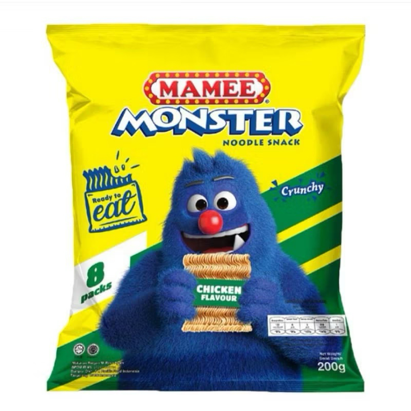 Jual MAMEE MONSTER NOODLE SNACK CHICKEN FLAVOUR [ 1 PAX ISI 8 BUNGKUS ...