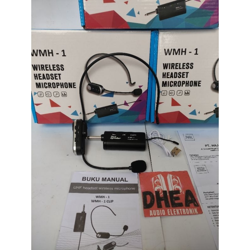 Jual Mic Wireless Clip On Bando Telinga BLACKSPIDER WMH-1 Original Mic ...