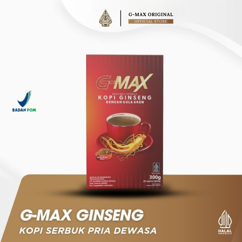 Jual PROMO!!! GMax Kopi Ginseng Rasa Gula Aren - Kopi G-Max Original | Shopee Indonesia