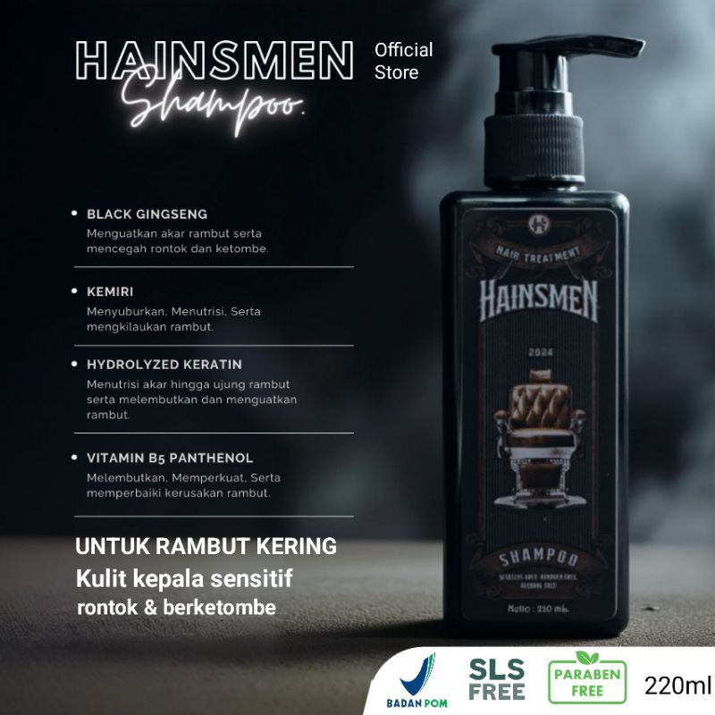 Jual HAINSMEN Hair Treatment Shampoo Non SLS Anti Rambut Kering Rontok ...
