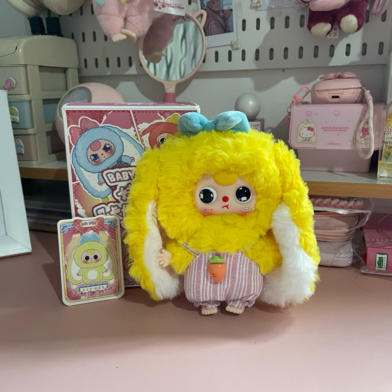 Jual BABY THREE MACAROON V2 BLIND BOX PLUSHIE BAGCHARM - YELLOW (BUKDET ...