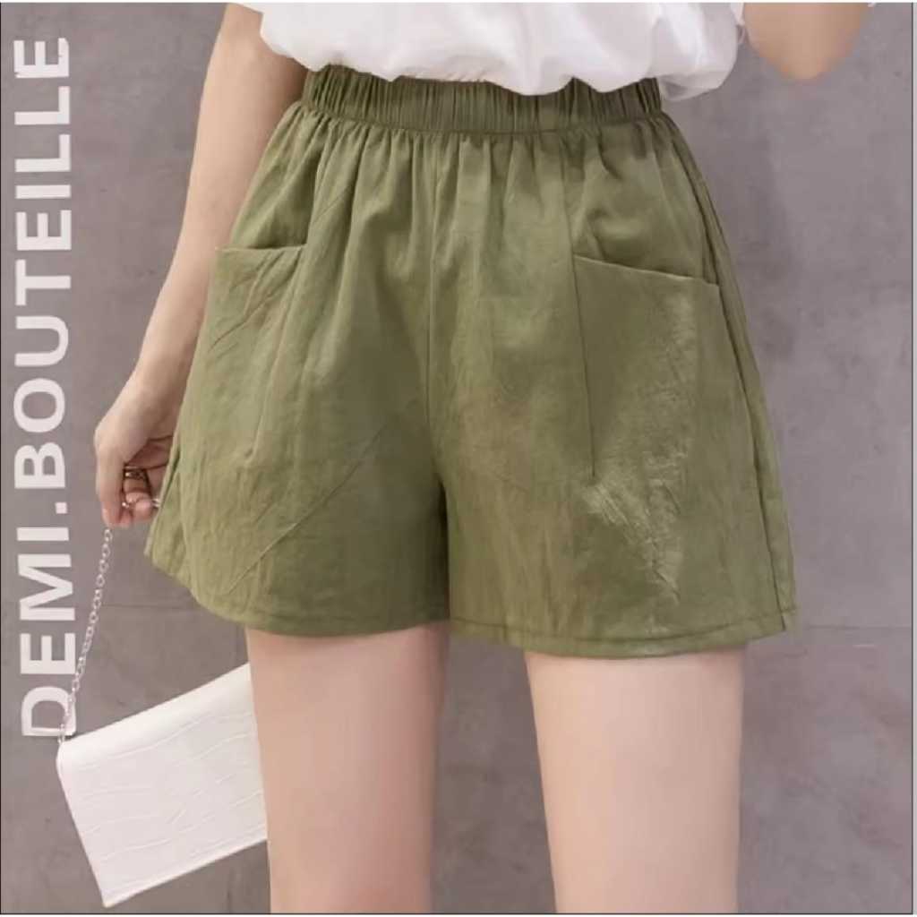 Jual Celana Pendek Wanita Crinkle Hot Pants Korea Terbaru / Celana Pendek variasi saku Wanita ...