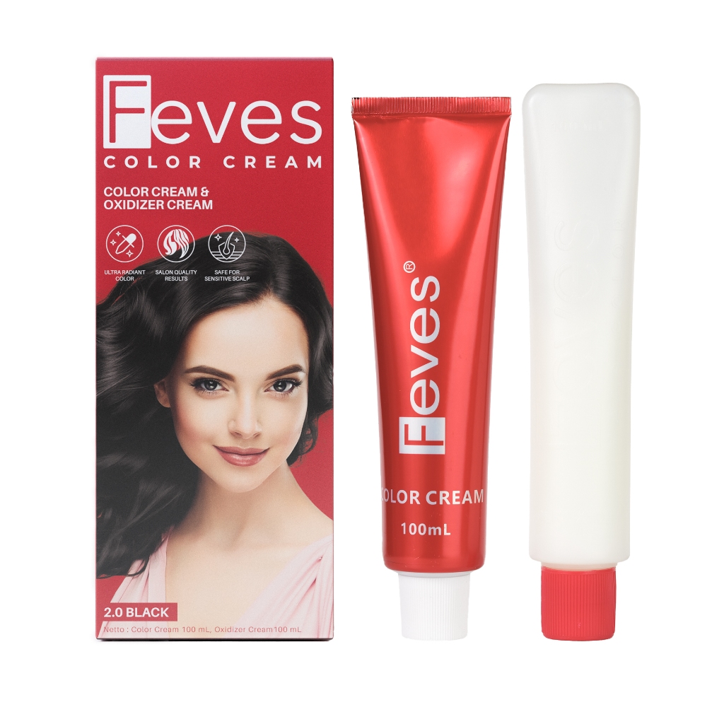 Jual (BUY 12 GET 1) FEVES Hair Color Cat Rambut 100ml | Shopee Indonesia