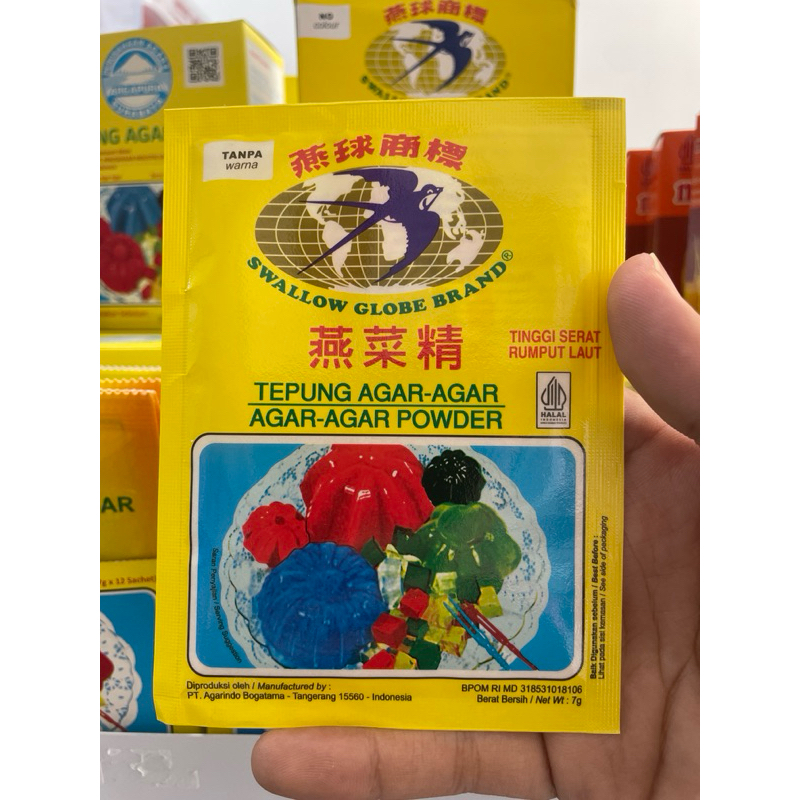 Jual AGAR-AGAR SWALLOW 7g / agar walet / agar-agar walet plain | Shopee ...