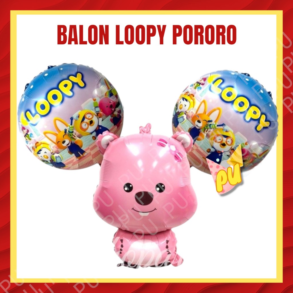 Jual Balon LOOPY PORORO / Balon Foil PORORO LOOPY | Shopee Indonesia